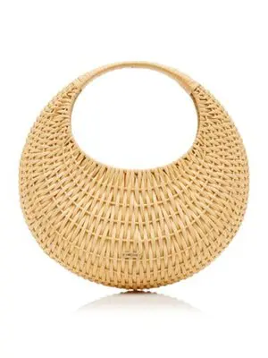 Cult Gaia Taja Woven Rattan Top Handle Bag