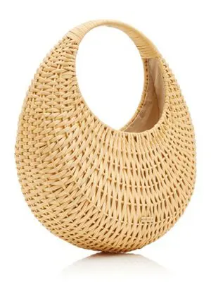 Cult Gaia Taja Woven Rattan Top Handle Bag