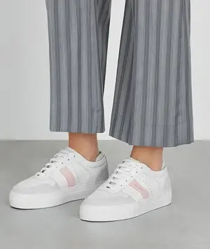 axel arigato - Panelled White Leather Sneakers