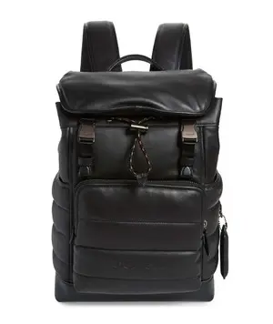 COACH League Flap Quilted Leather Backpack