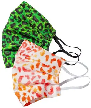 JENNIFER BEHR - Leopard Cotton Face Mask, Set Of 2