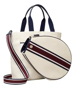 TORY SPORT Canvas Convertible Stripe Tennis Tote