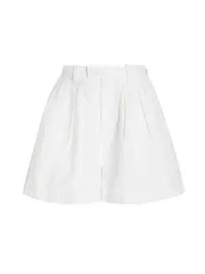 Posse Exclusive Pierre Pleated Linen Shorts