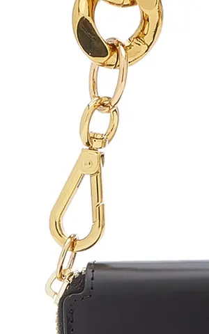 Kara Chain-detailed Leather Bike Wallet