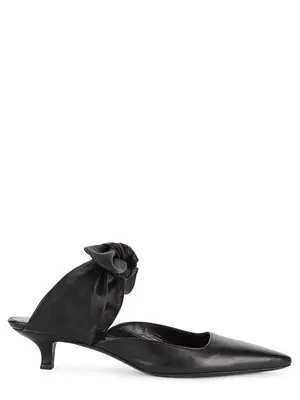 THE ROW Coco 50 Black Leather Mules