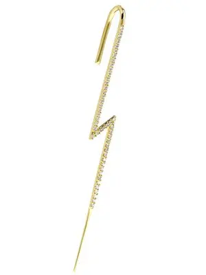 Katkim Flash Gold And Diamond Ear Pin