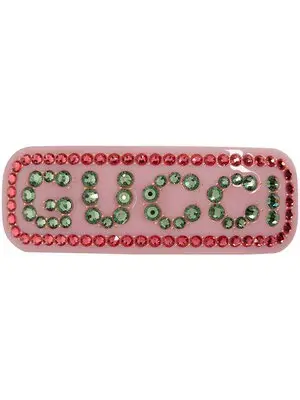 Gucci - Pink Large Crystal Barrette