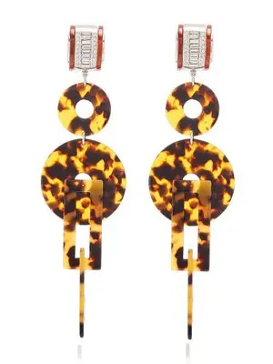 BRANDON MAXWELL X KENNETH JAY Tortoiseshell Earrings