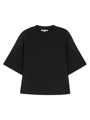 CTOON CITIZEN Tokyo Black Cropped Cotton T-shirt