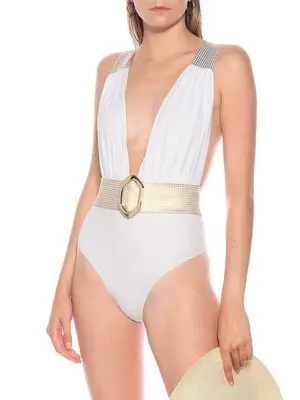 BALMAIN X MYTHERESA - Exclusive To Mytheresa – Belted Swimsuit