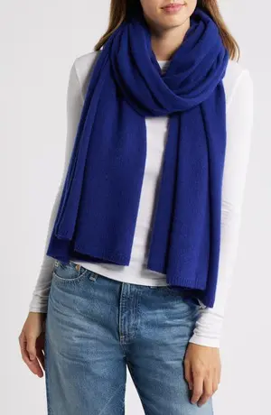 Nordstrom Cashmere Scarf Blue Beacon