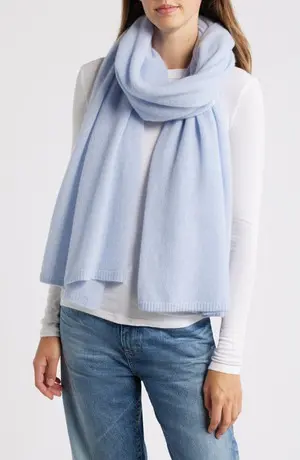 Nordstrom Cashmere Scarf Blue Zen