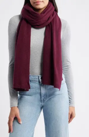 Nordstrom Cashmere Scarf - Burgundy Field