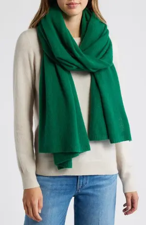 Nordstrom Cashmere Scarf Green Pothos