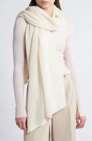 Nordstrom Cashmere Scarf Ivory Cloud