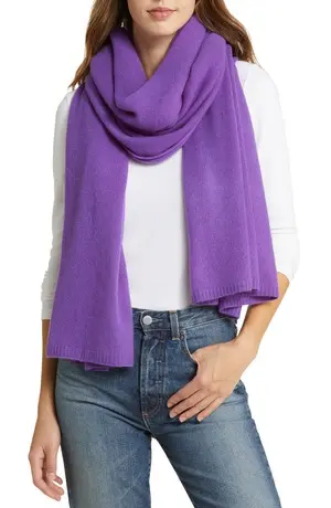 Nordstrom Cashmere Scarf Purple Bright