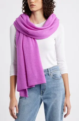 Nordstrom Cashmere Scarf - Purple Cattleya