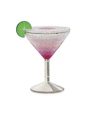 Judith Leiber Women's Martini Cosmopolitan Crystal Clutch - Silver Rose Multi - Silver Rose Multi