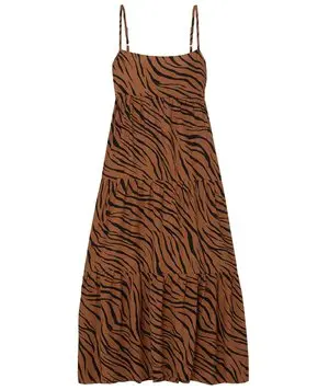 Faithfull the Brand - Corvina Tiger-Print Crepe Midi Dress