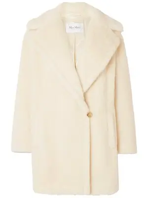Max Mara Teddy Bear Icon Short Alpaca, Wool, And Silk-blend Coat