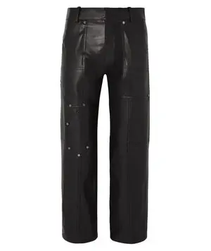 Chloé - Studded Leather Straight-Leg Pants