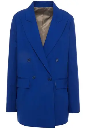 JOSEPH Double-breasted Wool-crepe Blazer