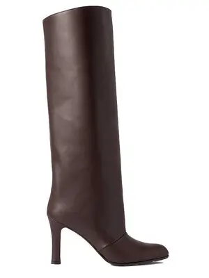 Manolo Blahnik Khomobi Gum Leather Knee Boots