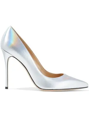 SERGIO ROSSI - Godiva 105 Iridescent Leather Pumps