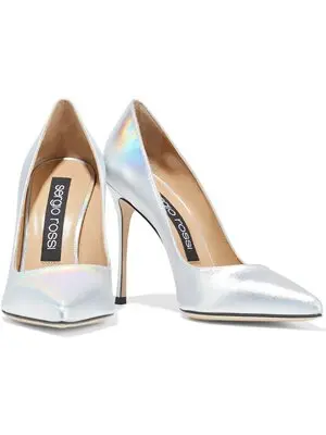 SERGIO ROSSI - Godiva 105 Iridescent Leather Pumps