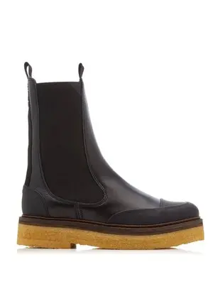 GANNI Leather Chelsea Boots