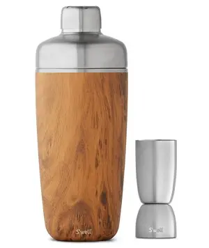 S'WELL Teakwood 18-ounce Cocktail Shaker Set