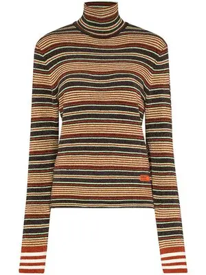 ADIDAS X WALES BRONNER Striped Turtleneck Jumper