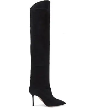 AQUAZZURA Lancaster 95 Suede Knee Boots
