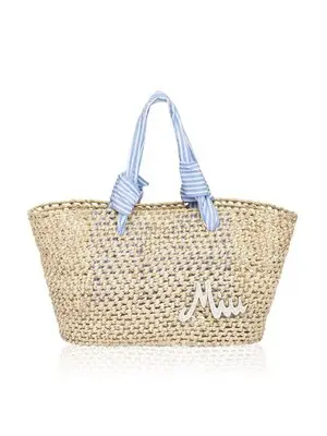 Miu Miu Crocheted Palm Tote Bag