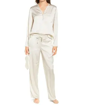 Barefoot Dreams Washed Satin Eyemask & Pajamas