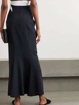 Alaïa Wool-crepe Midi Skirt