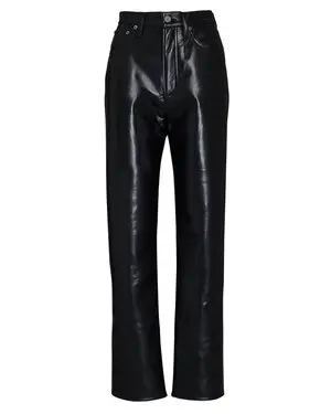 AGOLDE Fitted 90s Recycled Leather Pants Black