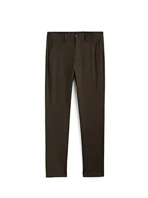 Massimo Dutti Khaki Micro Twill Suit Trousers - One-color