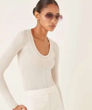 Oliver Spencer Aviator Rose-gold Metal Sunglasses