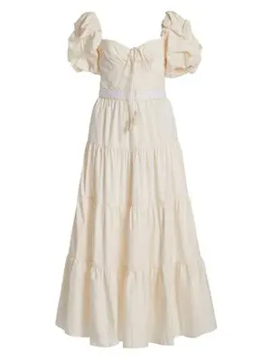 Johanna Ortiz Exclusive Botanical Heritage Cotton Midi Dress