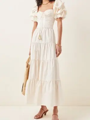 Johanna Ortiz Exclusive Botanical Heritage Cotton Midi Dress