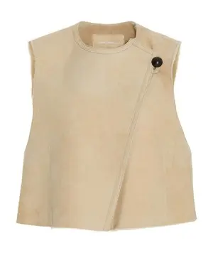 Isabel Marant Cassylia Shearling-lined Leather Vest