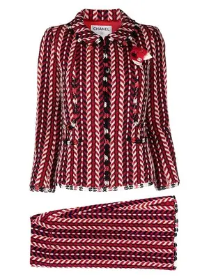 Chanel 2004 Chevron-tweed Wool Suit