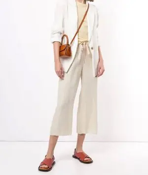 Theory - Cropped Linen Trousers