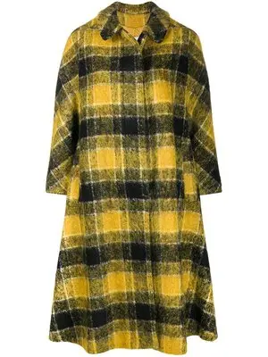 red valentino - Checked Swing Coat