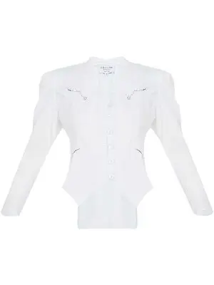 Collina Strada Rhinestone Primrose Recycled-cellulosic Top