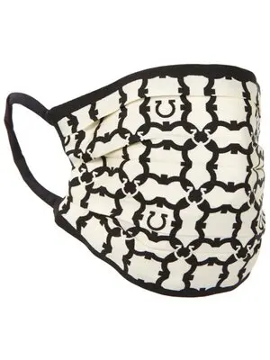 SALVATORE FERRAGAMO - Gancini Print Silk Blend Adult Face Mask