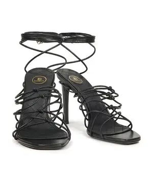 Balmain - Mikki Lace-up Knotted Leather Sandals