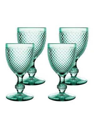 VISTA ALEGRE - Bicos Water Goblets, Set Of 4, Mint