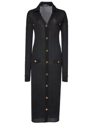 Versace Button Front Cady Dress